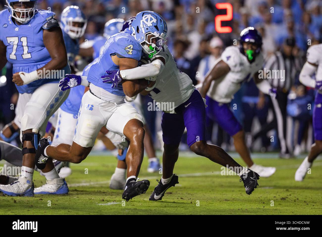 September 1, 2025: North Carolina Tar Heels running back Caleb Hood (4 ...