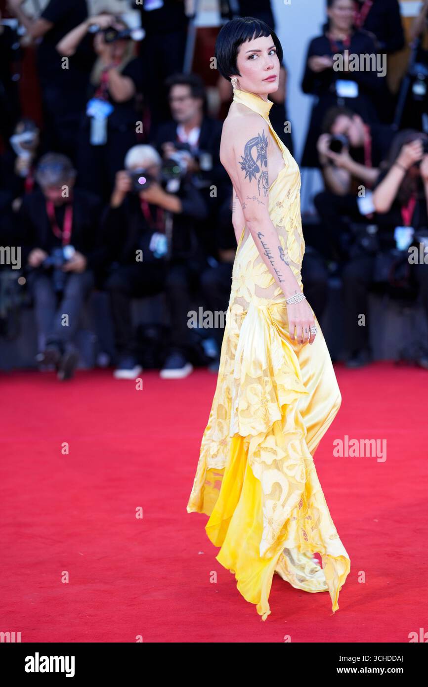 Halsey attends "The Smashing Machine" red carpet during the 82nd Venice ...