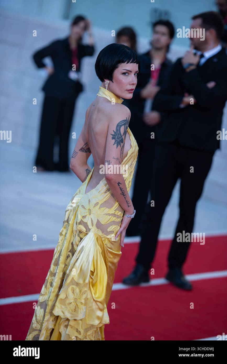 Halsey attends "The Smashing Machine" red carpet during the 82nd Venice ...