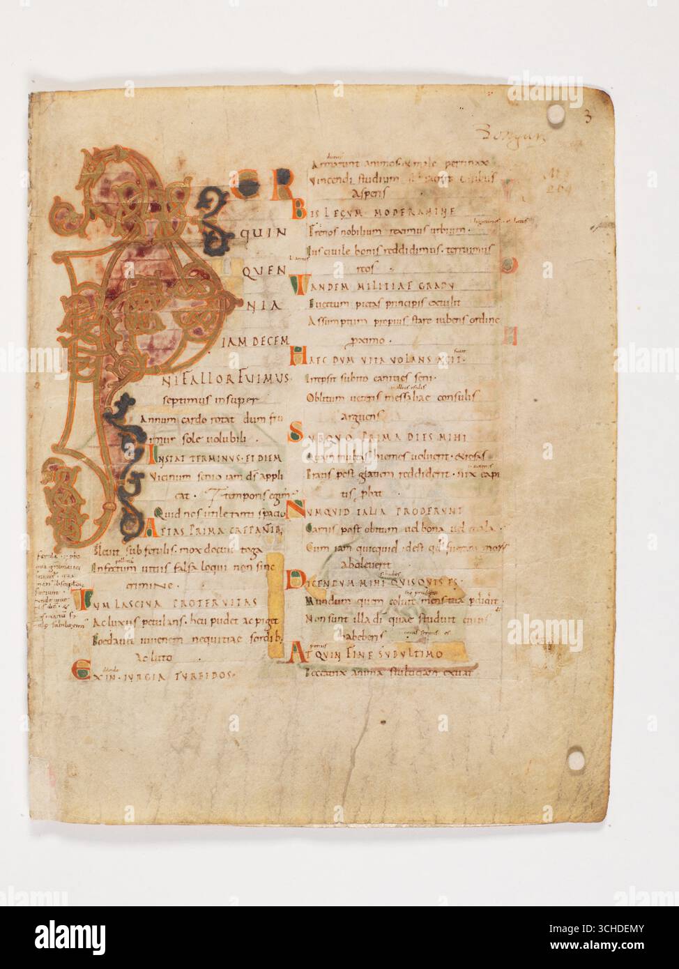 Page from the richly illustrated Prudentius manuscript, created around ...
