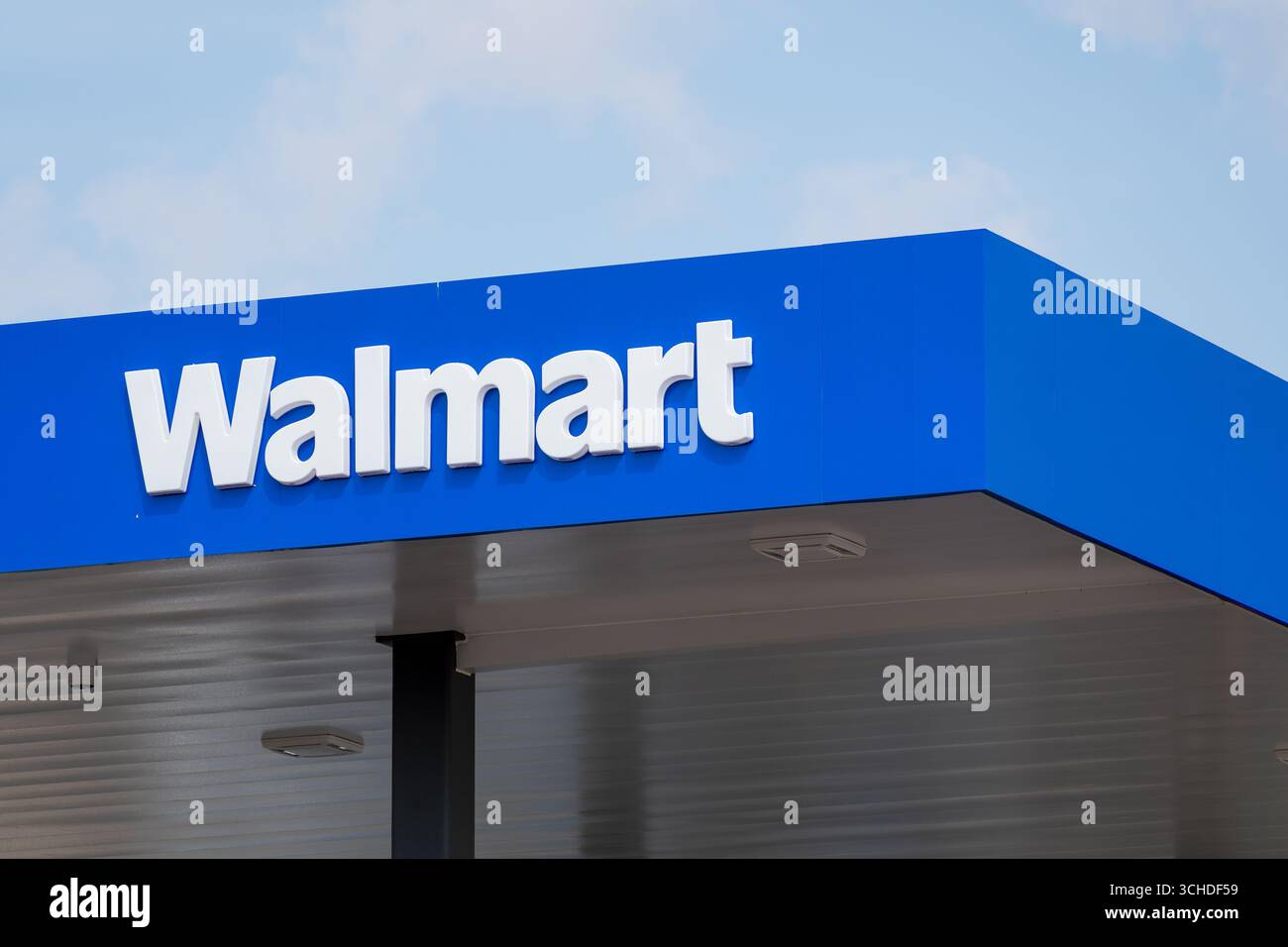 Eagle Mountain, Utah — Sept 1, 2025: A Walmart fueling station stands ...