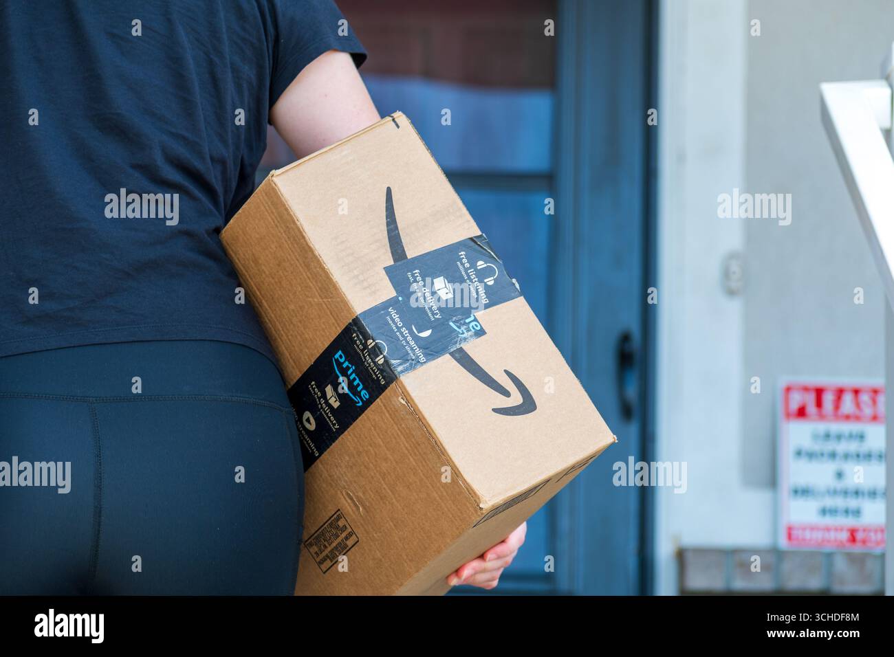 Salt Lake City, Utah, USA — September 1, 2025: An Amazon Flex driver ...
