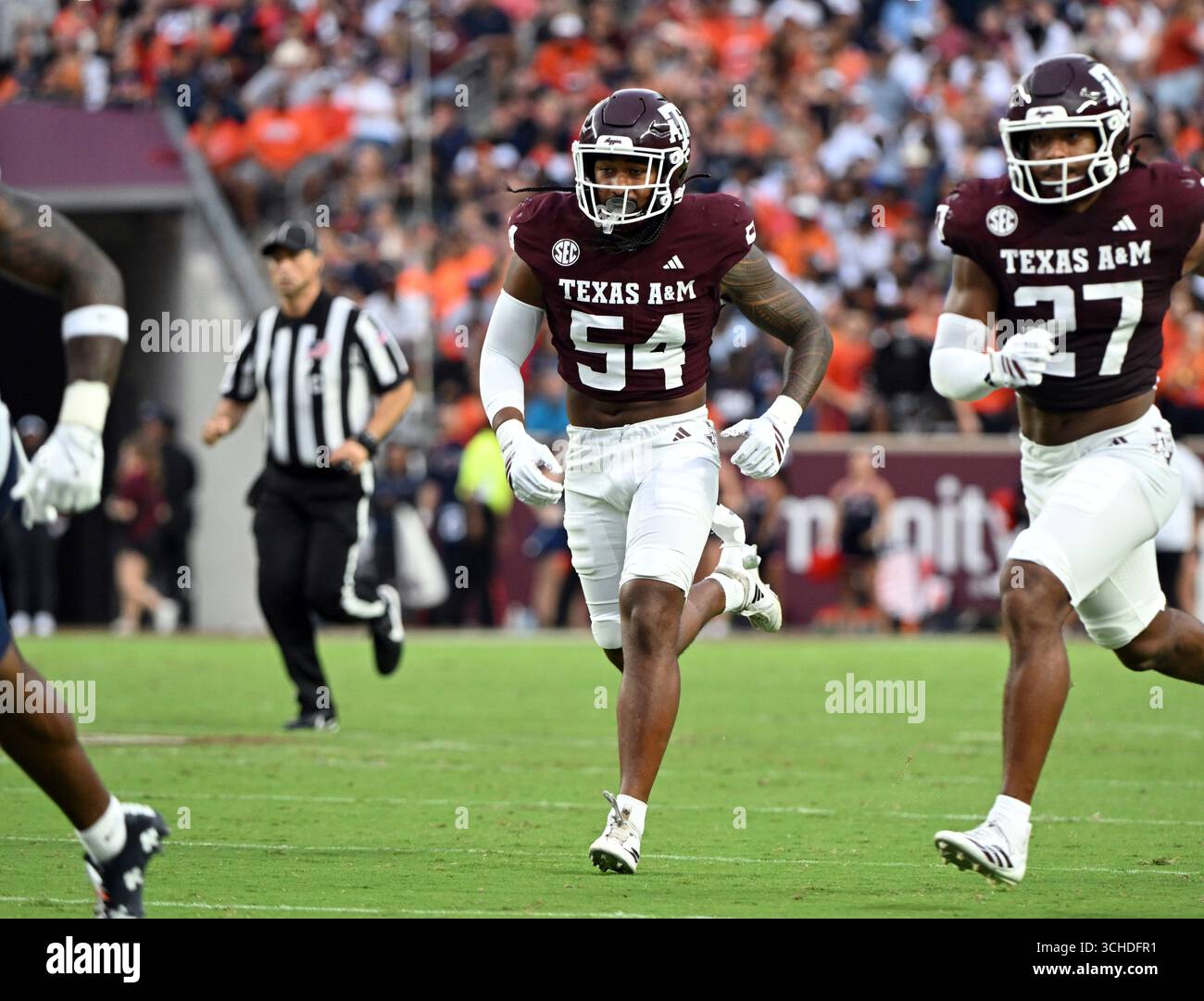 COLLEGE STATION, TX - AUGUST 30: Texas A & M Aggies LB Jordan Lockhart ...
