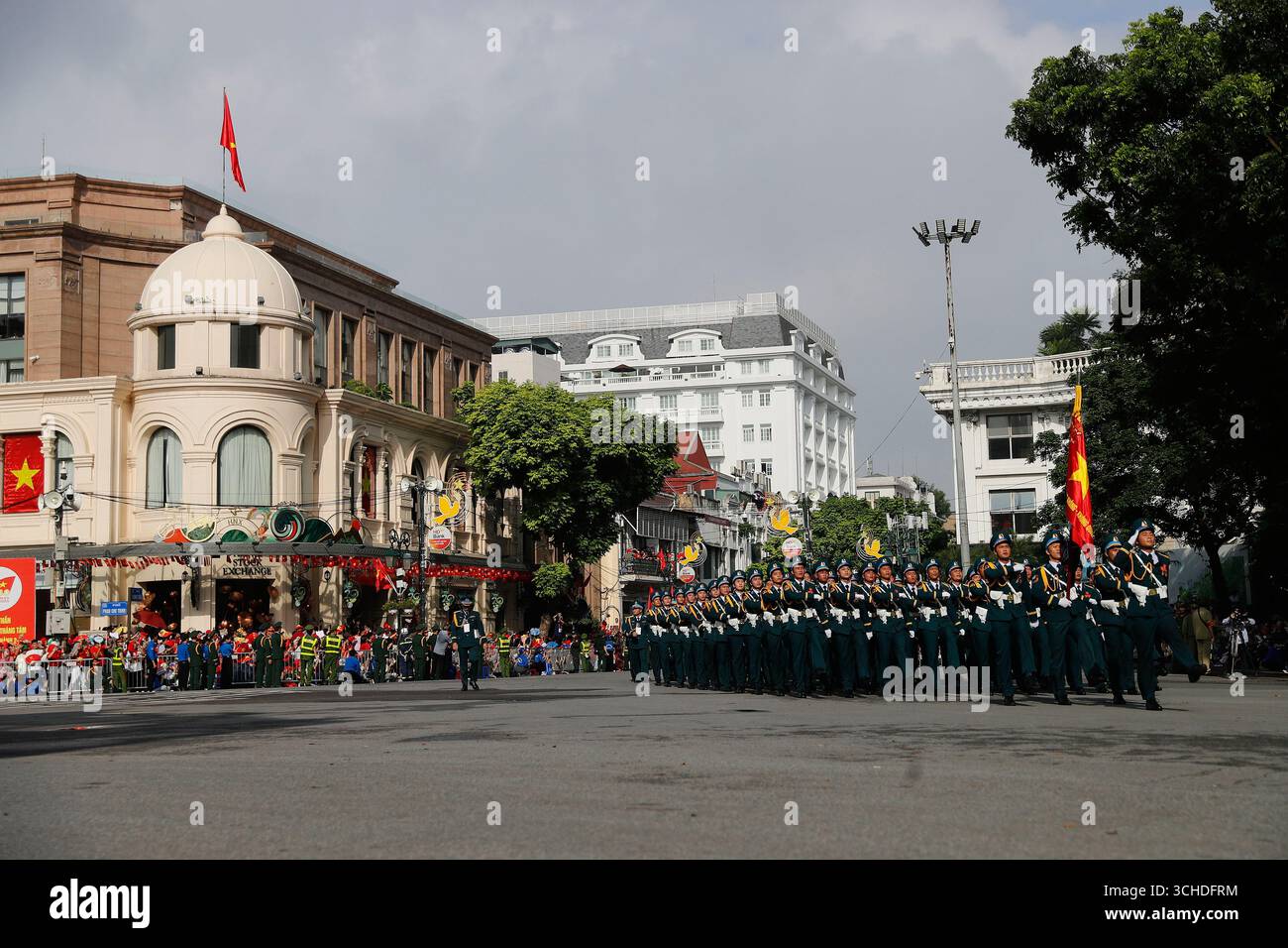 Vietnamese troops march during a parade marking the 80th National Day ...