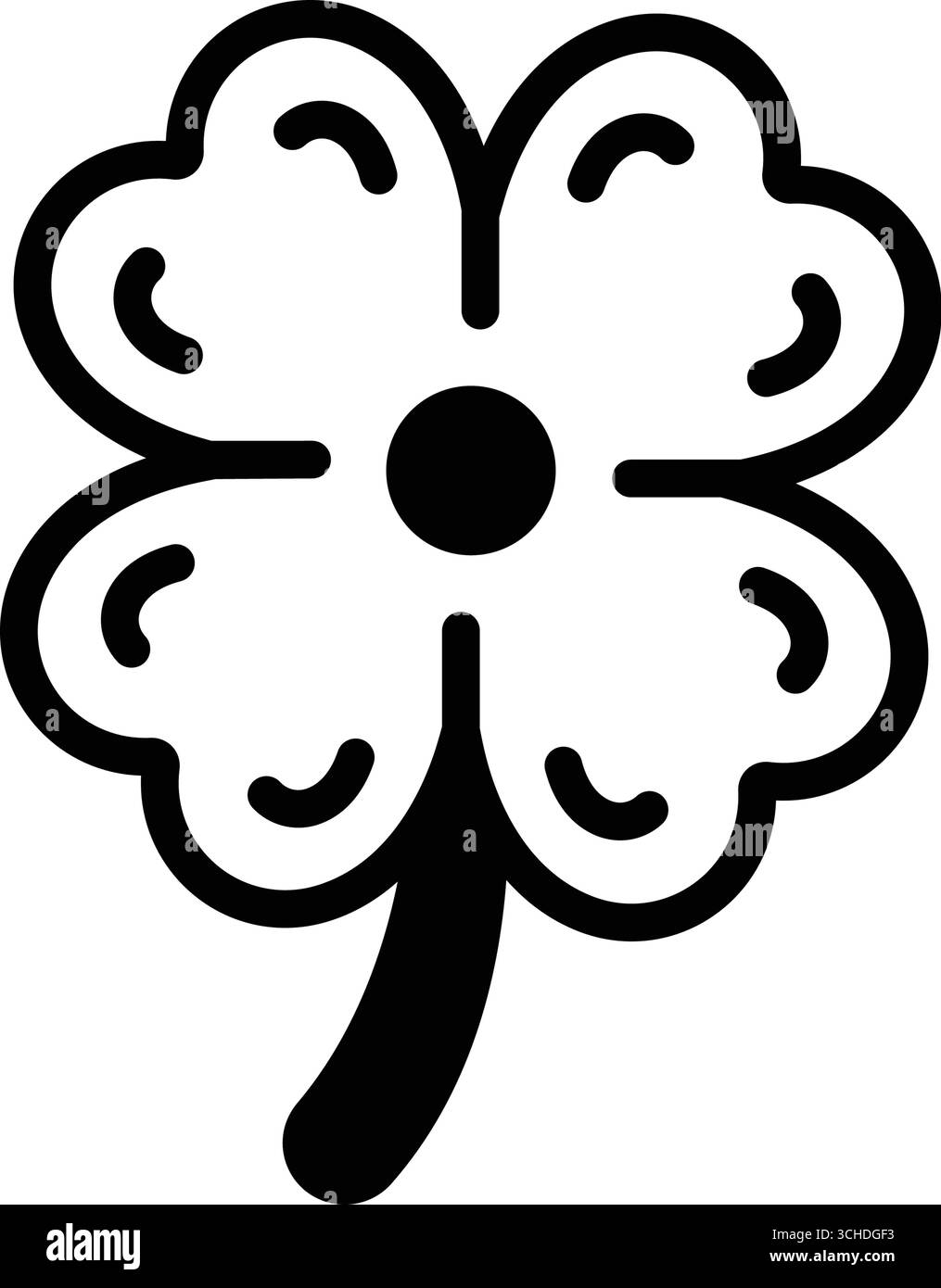 Clover leaf logo icon Black and White Stock Photos & Images - Alamy