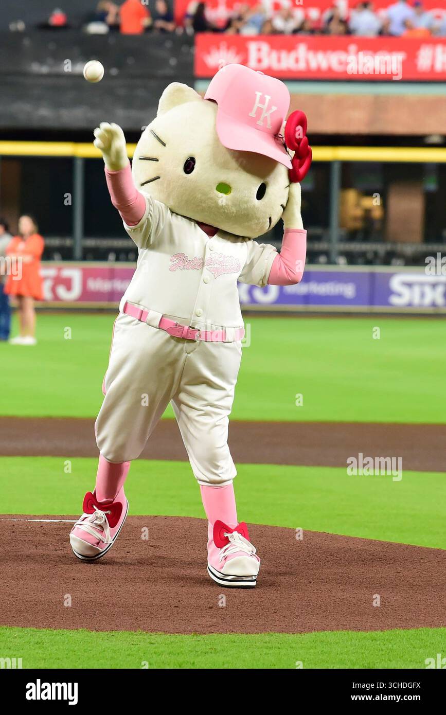 Hello Kitty throws out the ceremonial first pitch during an MLB game ...