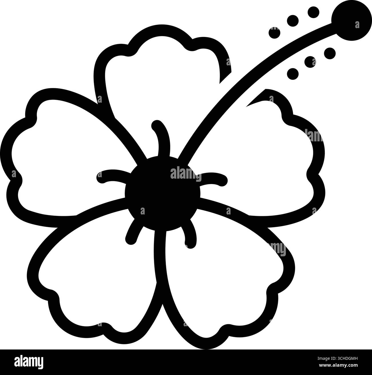 Flower rose mallow hibiscus Stock Vector Images - Alamy