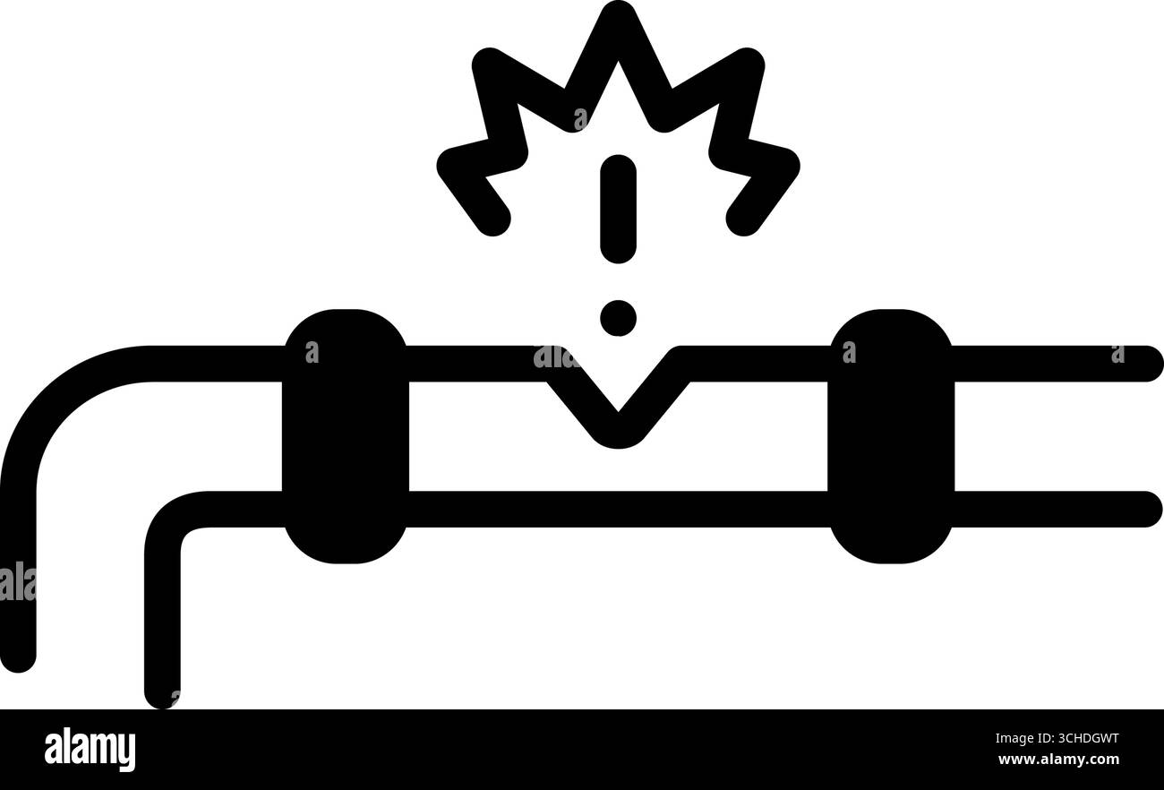 Damage pipe Stock Vector Images - Alamy