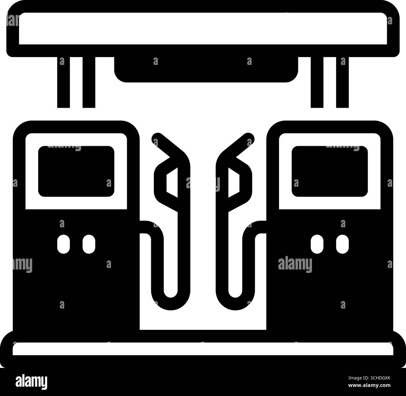 Gas station icon logo Black and White Stock Photos & Images - Alamy