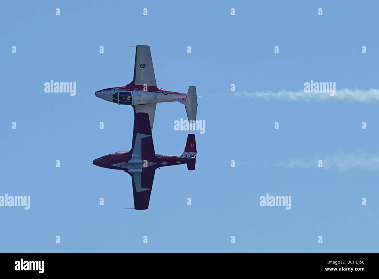 Non Exclusive: Canadian Forces Snowbirds perform a graceful maneuver ...
