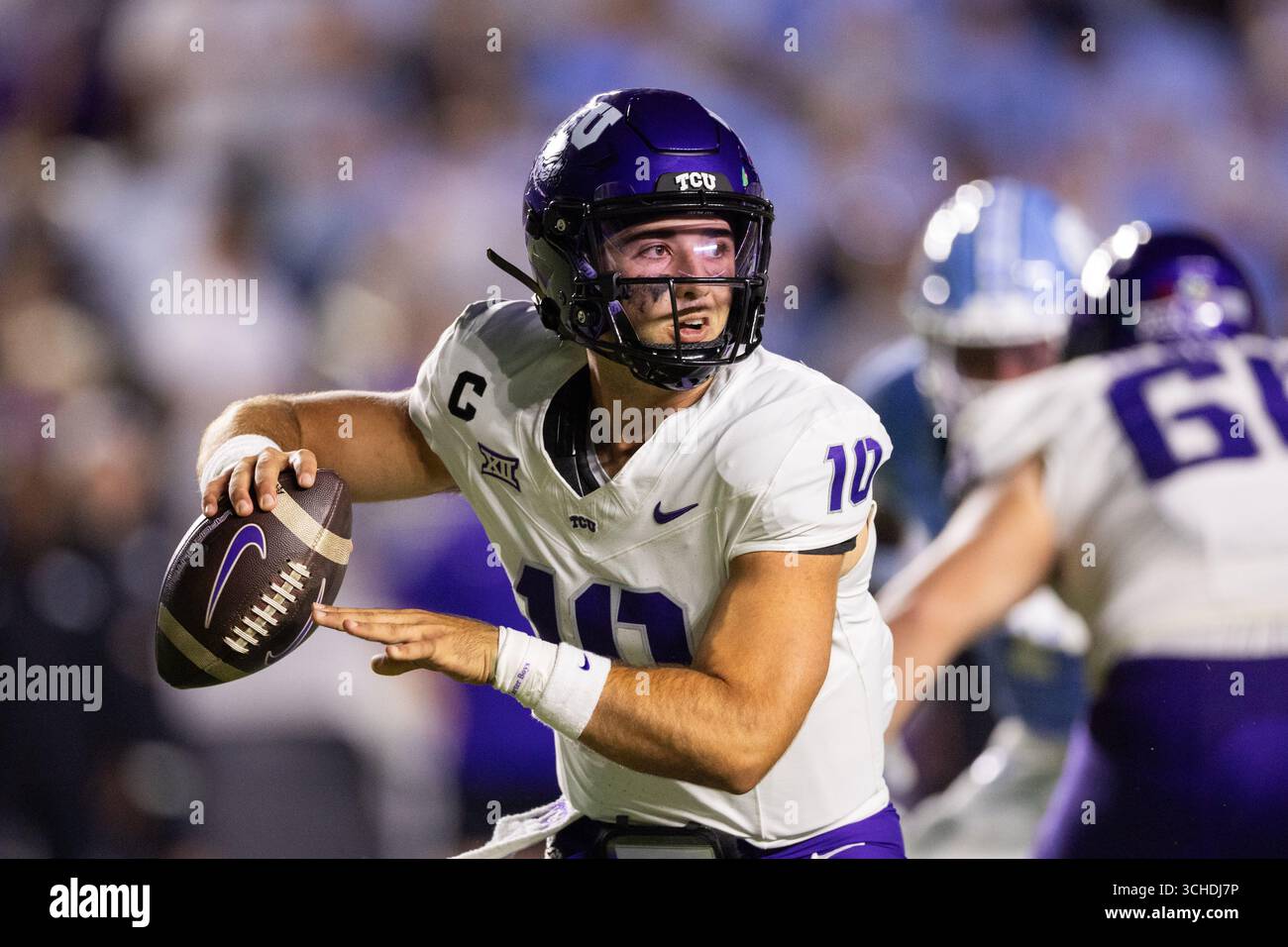 September 1, 2025: TCU Horned Frogs quarterback Josh Hoover (10) looks ...