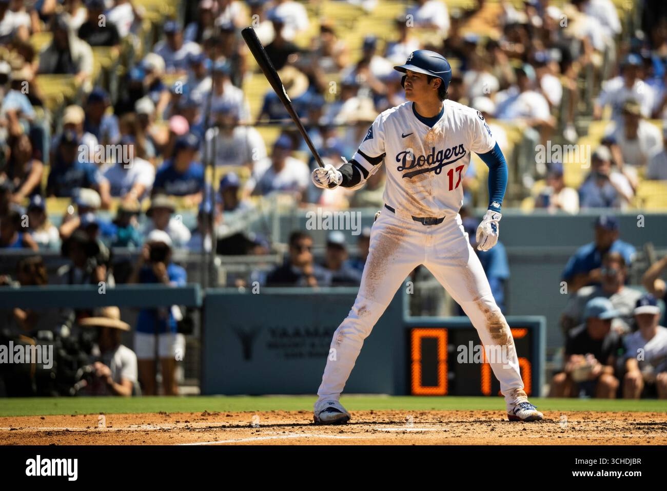 Los Angeles Dodgers' Shohei Ohtani bats during a baseball game against ...