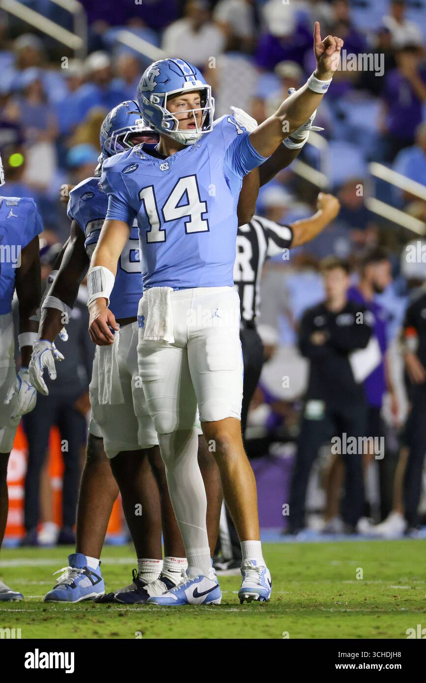 Chapel Hill Nc September 01 Quarterback Max Johnson 14 Of The