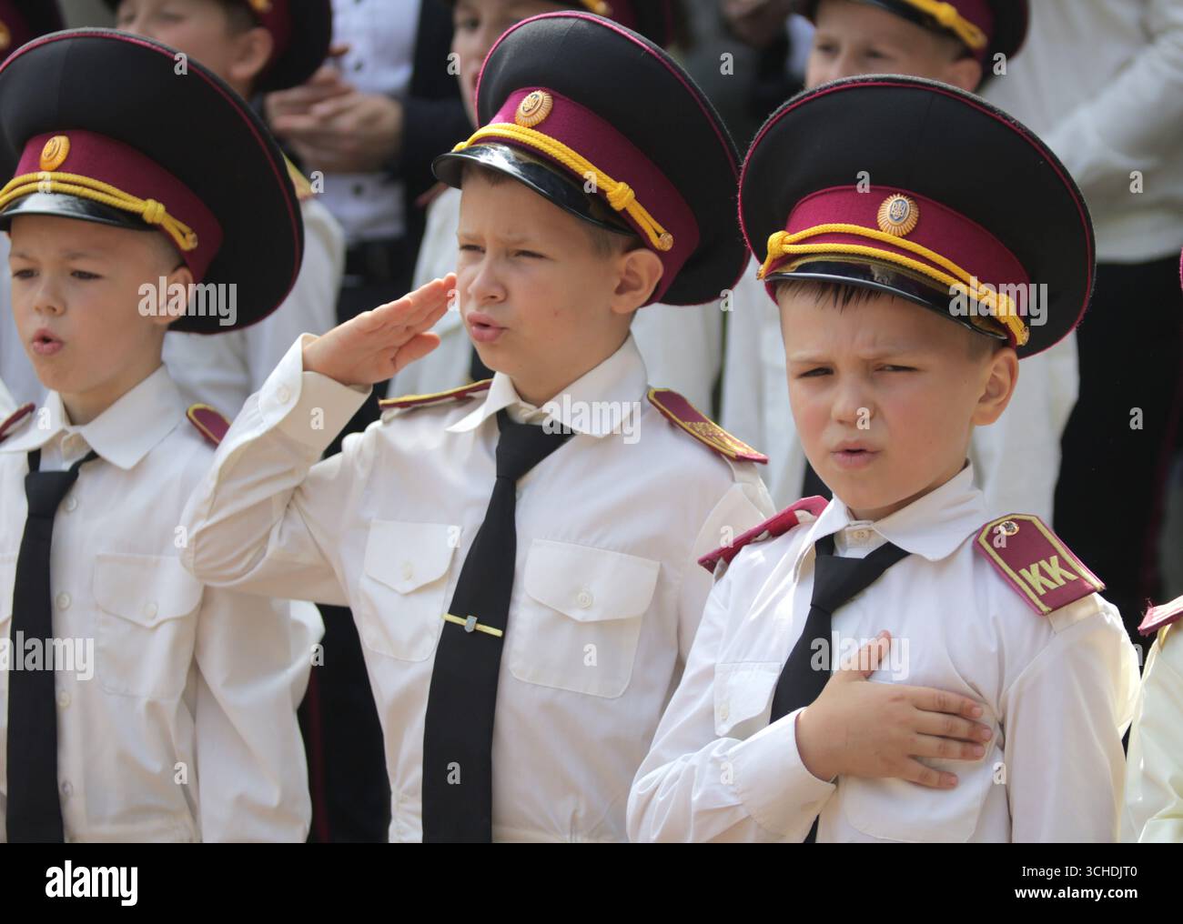 Non Exclusive: Cadets line up during the First Bell ceremony as the new ...