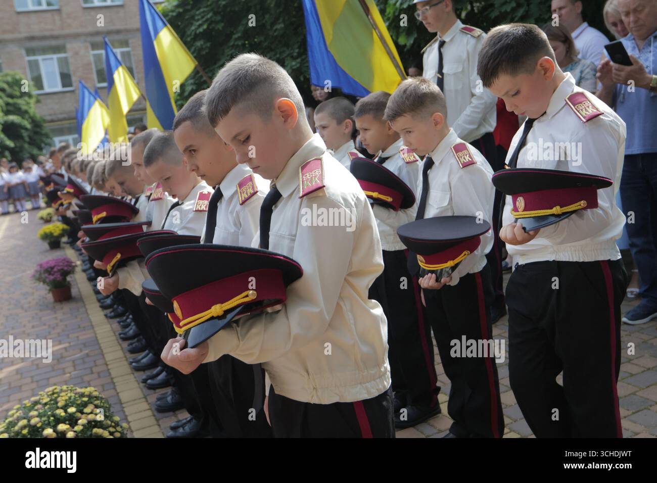 Non Exclusive: Cadets line up during the First Bell ceremony as the new ...
