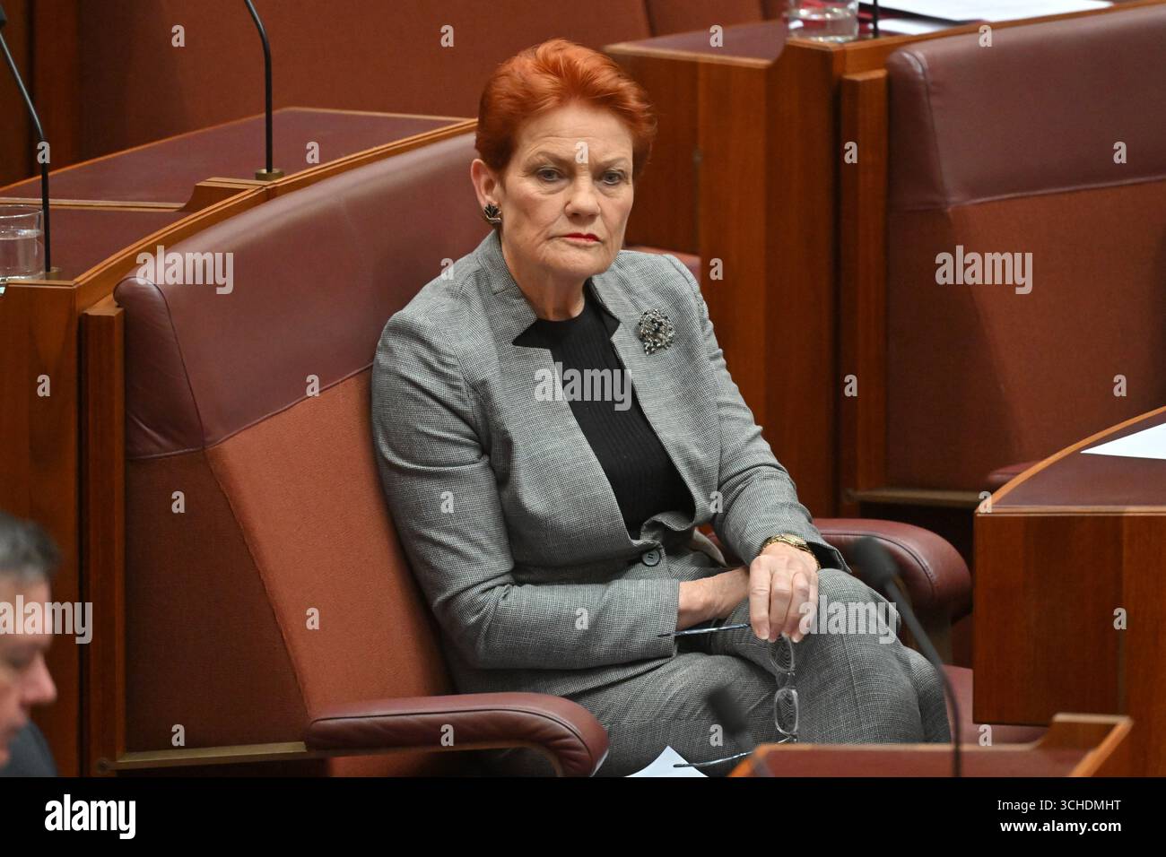 One Nation leader Pauline Hanson during Question Time in the Senate ...