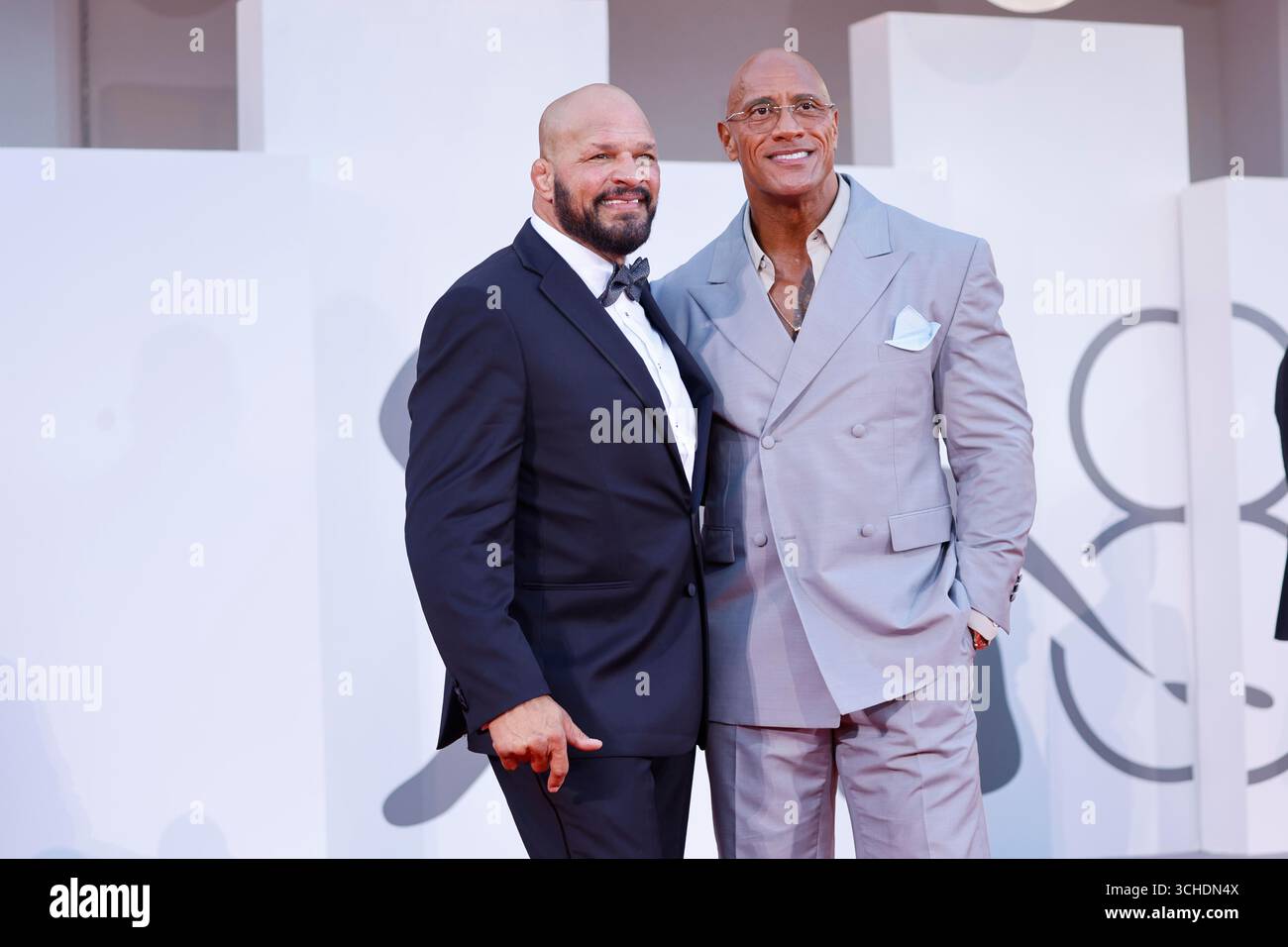 Dwayne Johnson aka The Rock and Mark Kerr attend the premiere of 'The ...