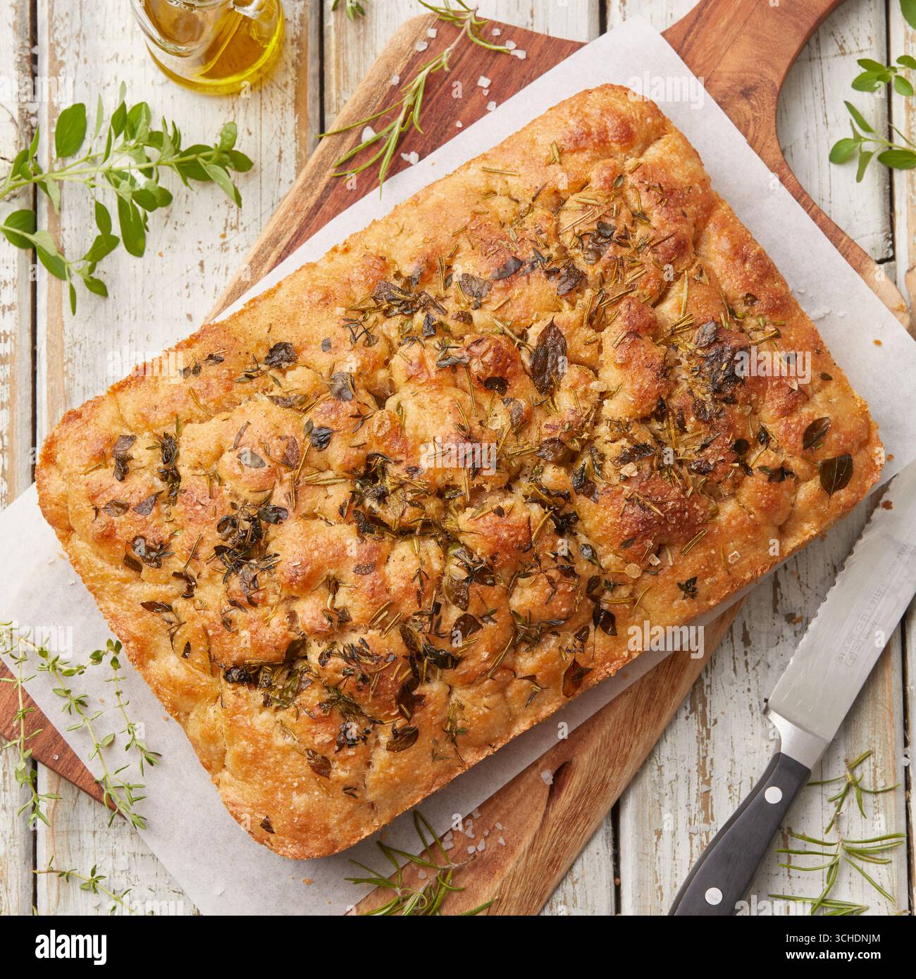 Oven baked homemade focaccia hi-res stock photography and images - Alamy