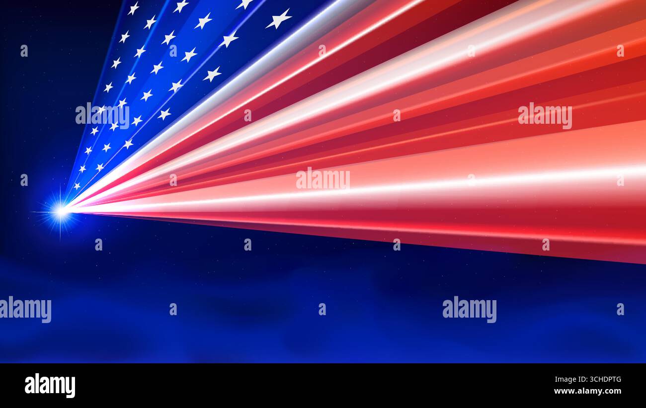 American flag background stage Stock Vector Images - Alamy
