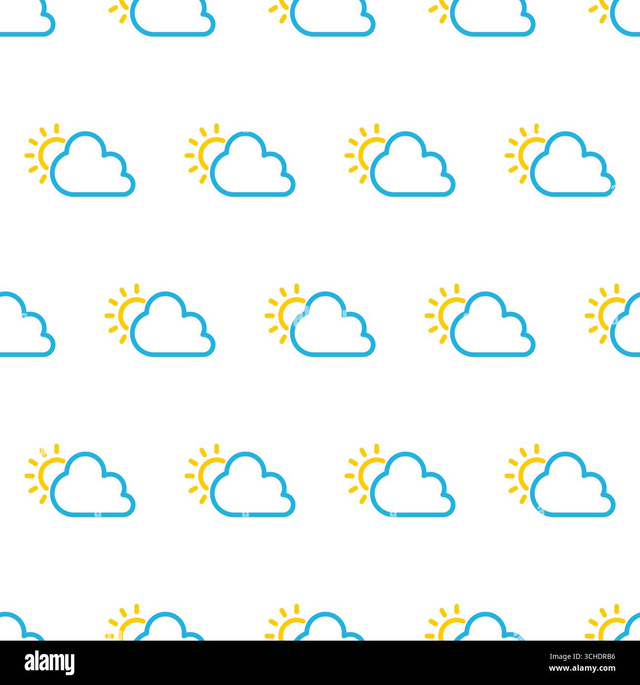 Cute seamless cloud sun Stock Vector Images - Alamy