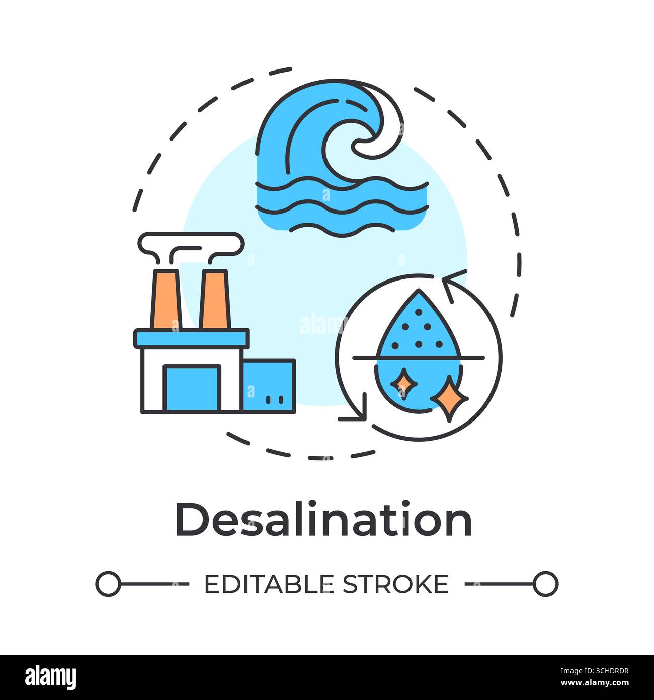 Desalination multi color concept icon Stock Vector Image & Art - Alamy