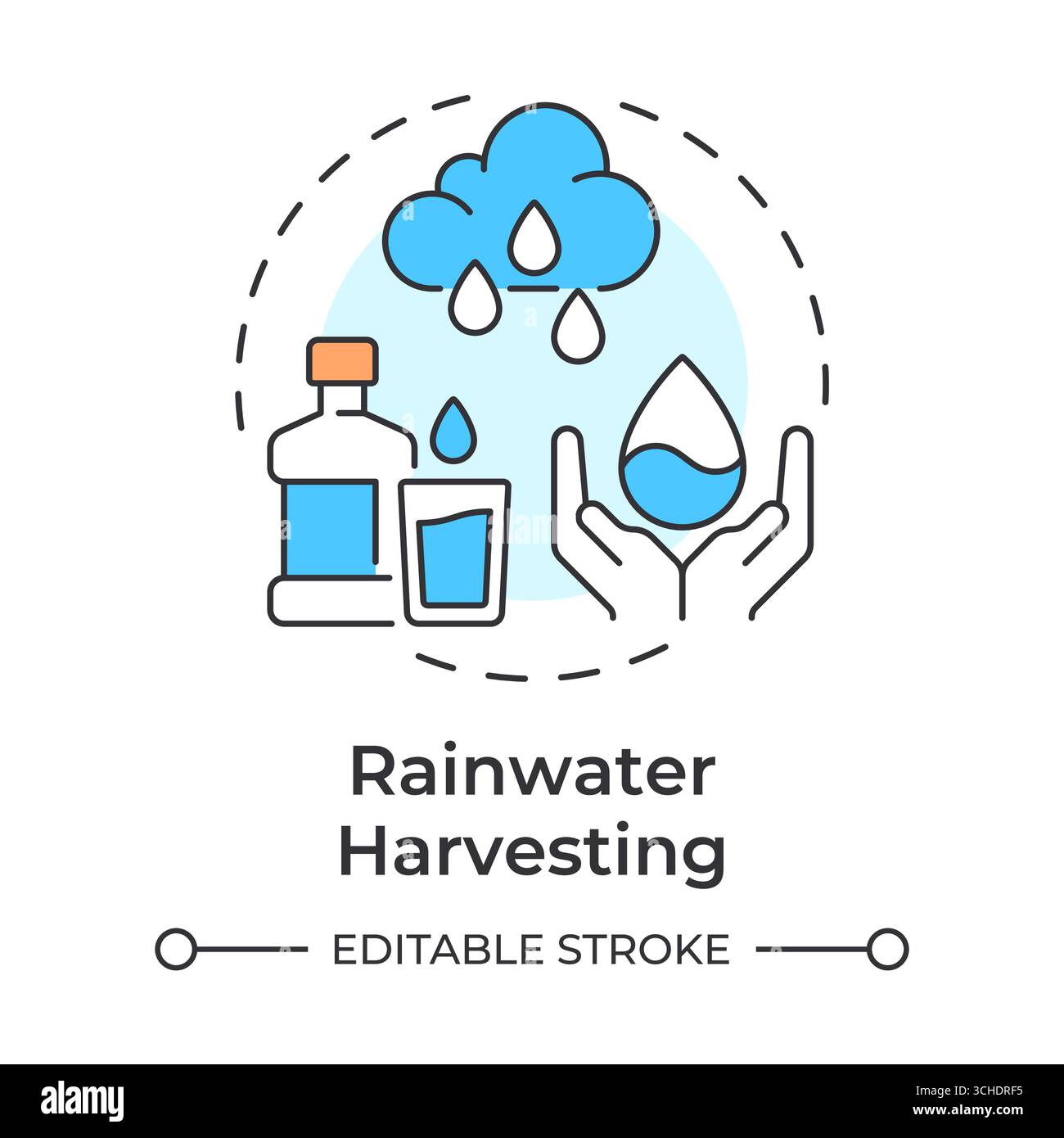 Rainwater harvesting multi color concept icon Stock Vector Image & Art ...