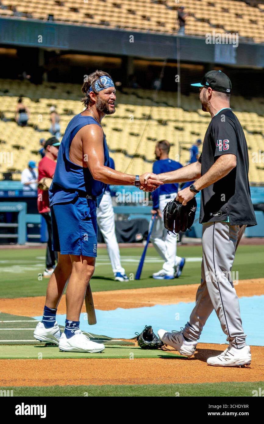 Los Angeles Dodgers starting pitcher Clayton Kershaw (22) before a ...