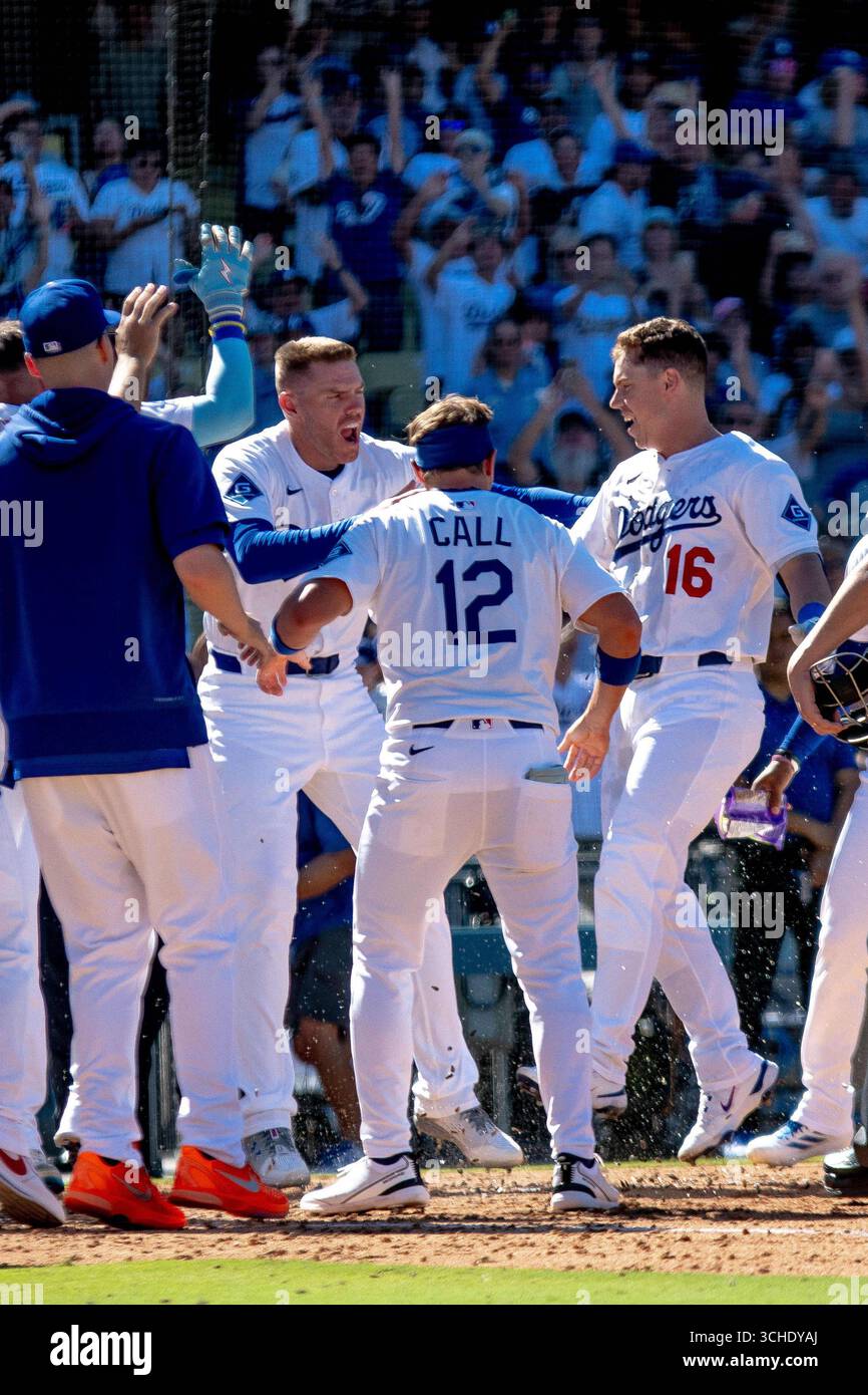 Los Angeles Dodgers catcher Will Smith (16) hits a walk-off home run in ...