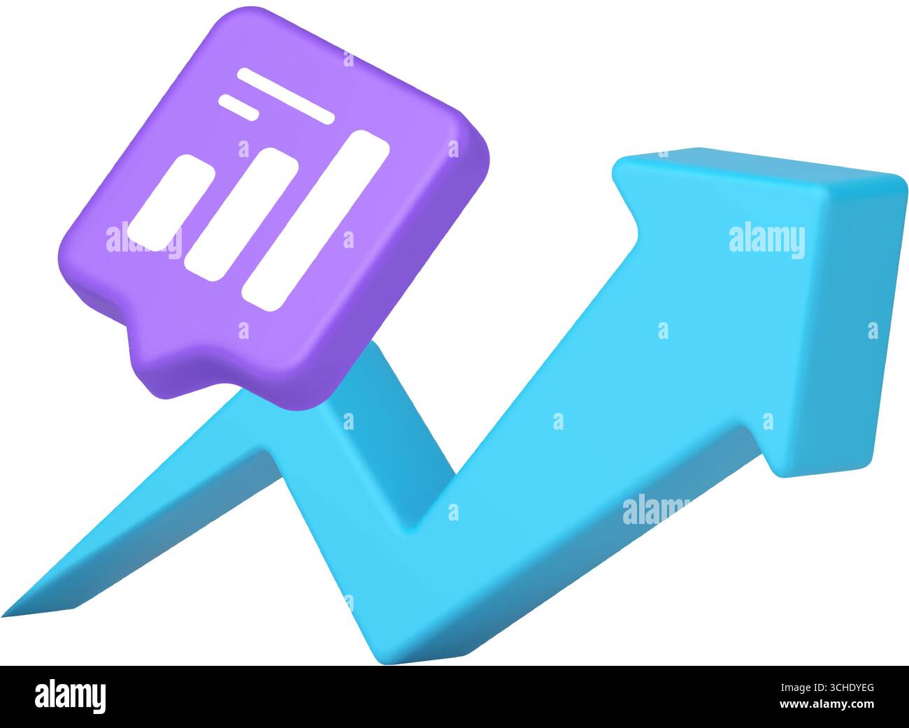 Growth progress analytics chart arrow rising graph increase success business development finance ...