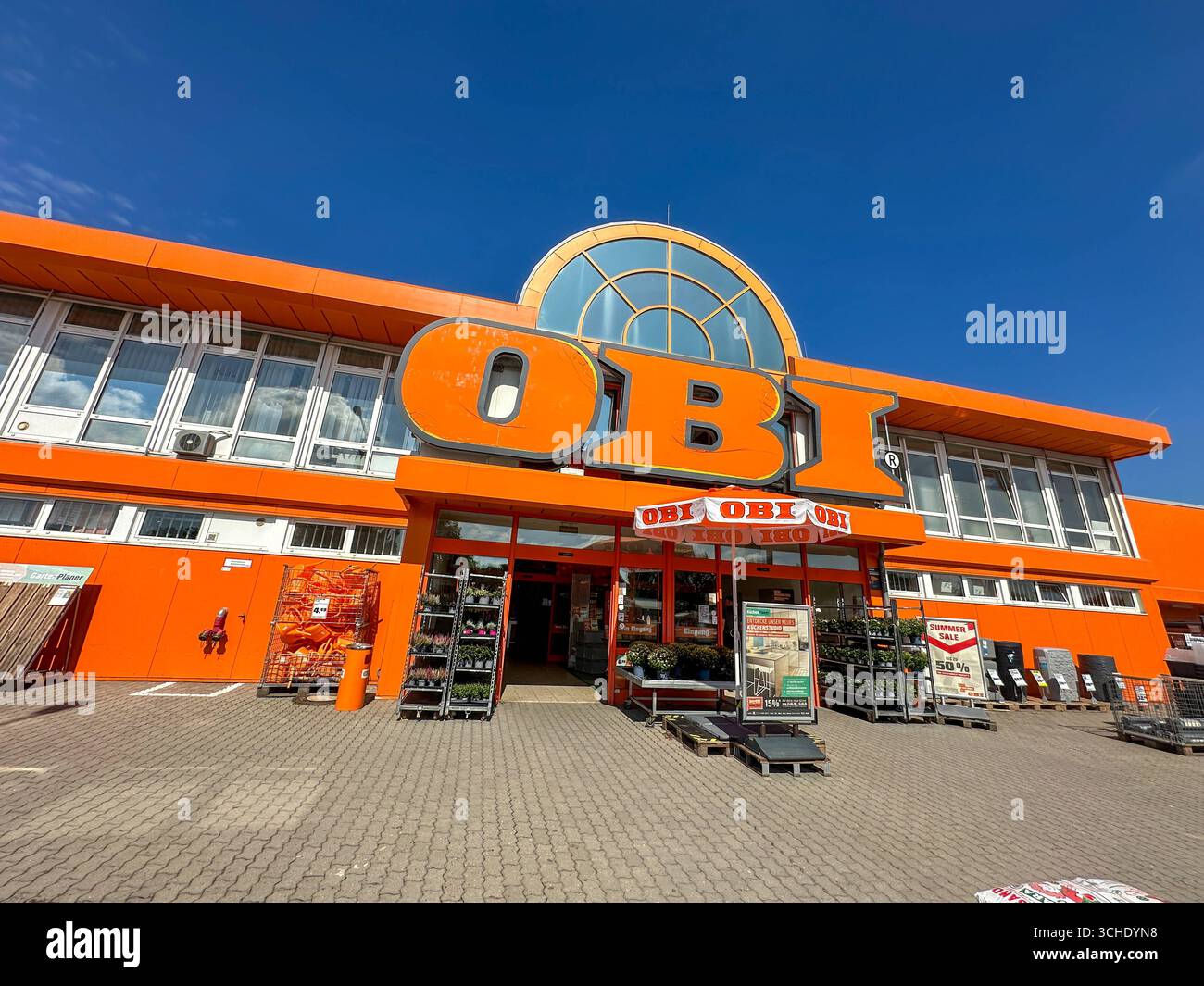 OBI Baumarkt, Außenansicht. Strausberg, Brandenburg, DEU, Deutschland ...