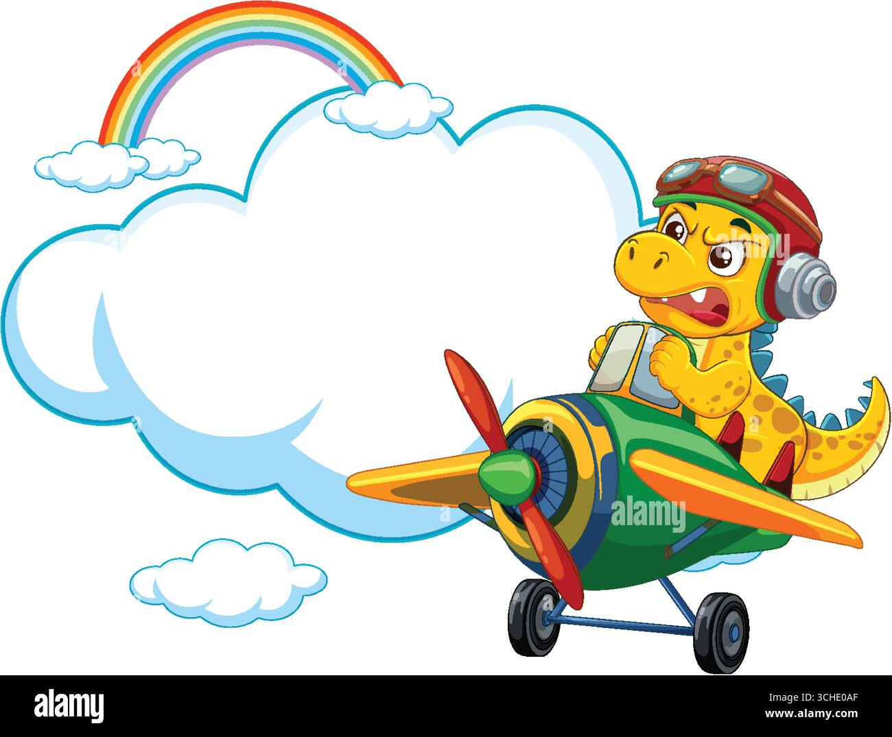 Cheerful aviator in headphones Stock Vector Images - Alamy