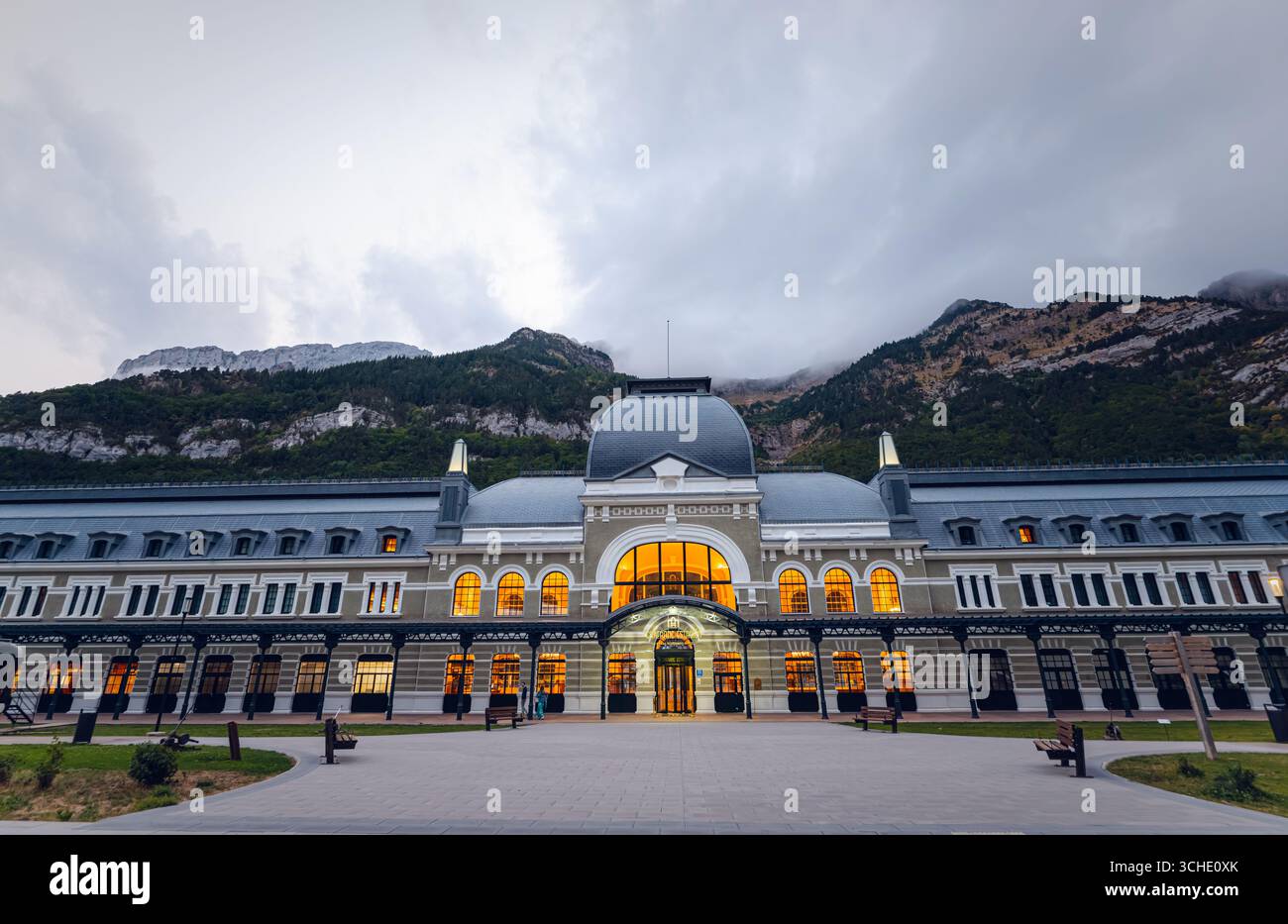 Canfranc Station in Huesca, converted into a luxury hotel Stock Photo ...