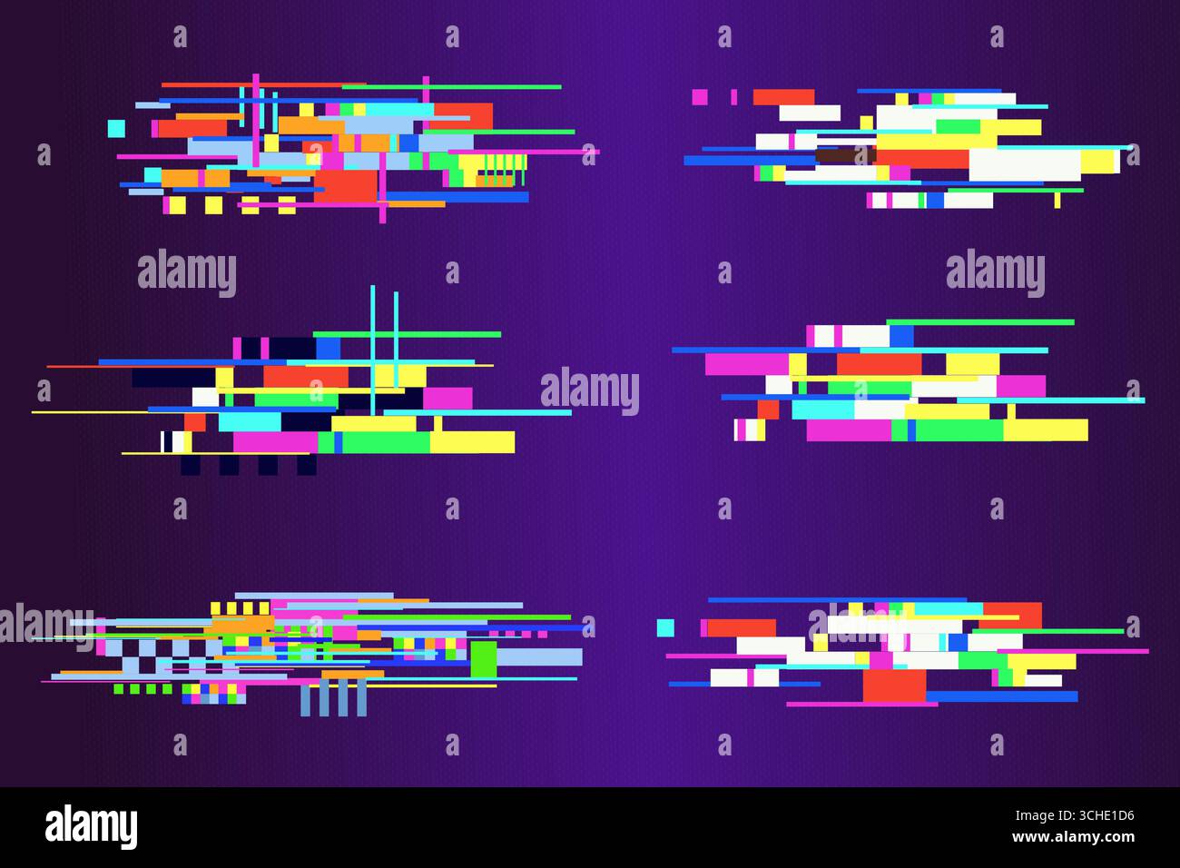 Glitch pixel screen noice effect. Futuristic grain damage geometric grunge design element ...