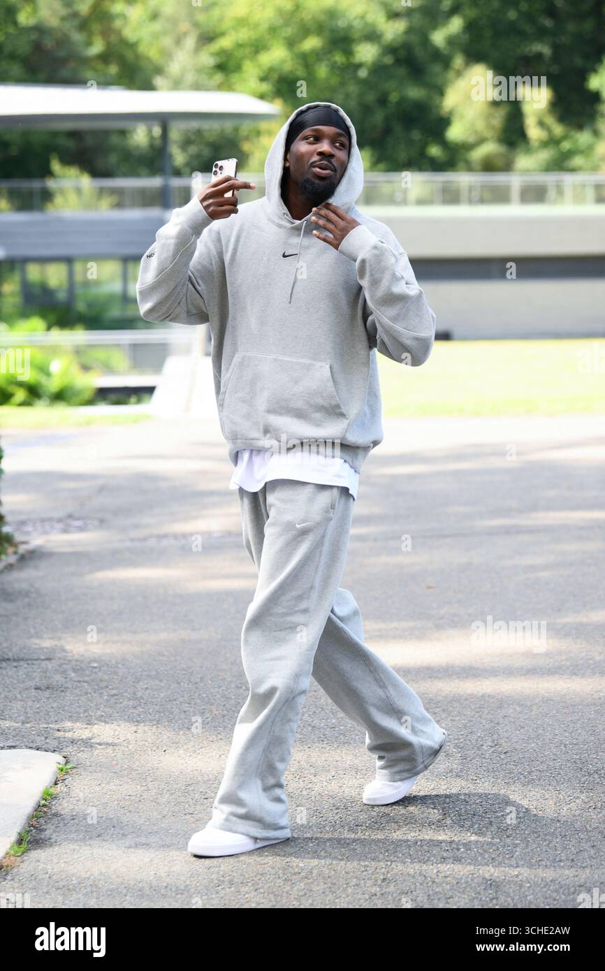 Marcus Thuram arriving to the national team's training camp in ...