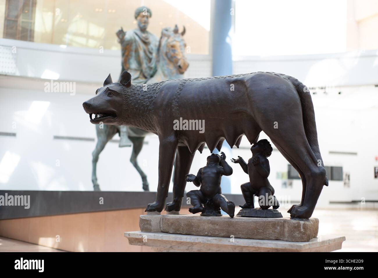 Bronze Statue of Capitoline Wolf with Romulus and Remus in Capitoline ...