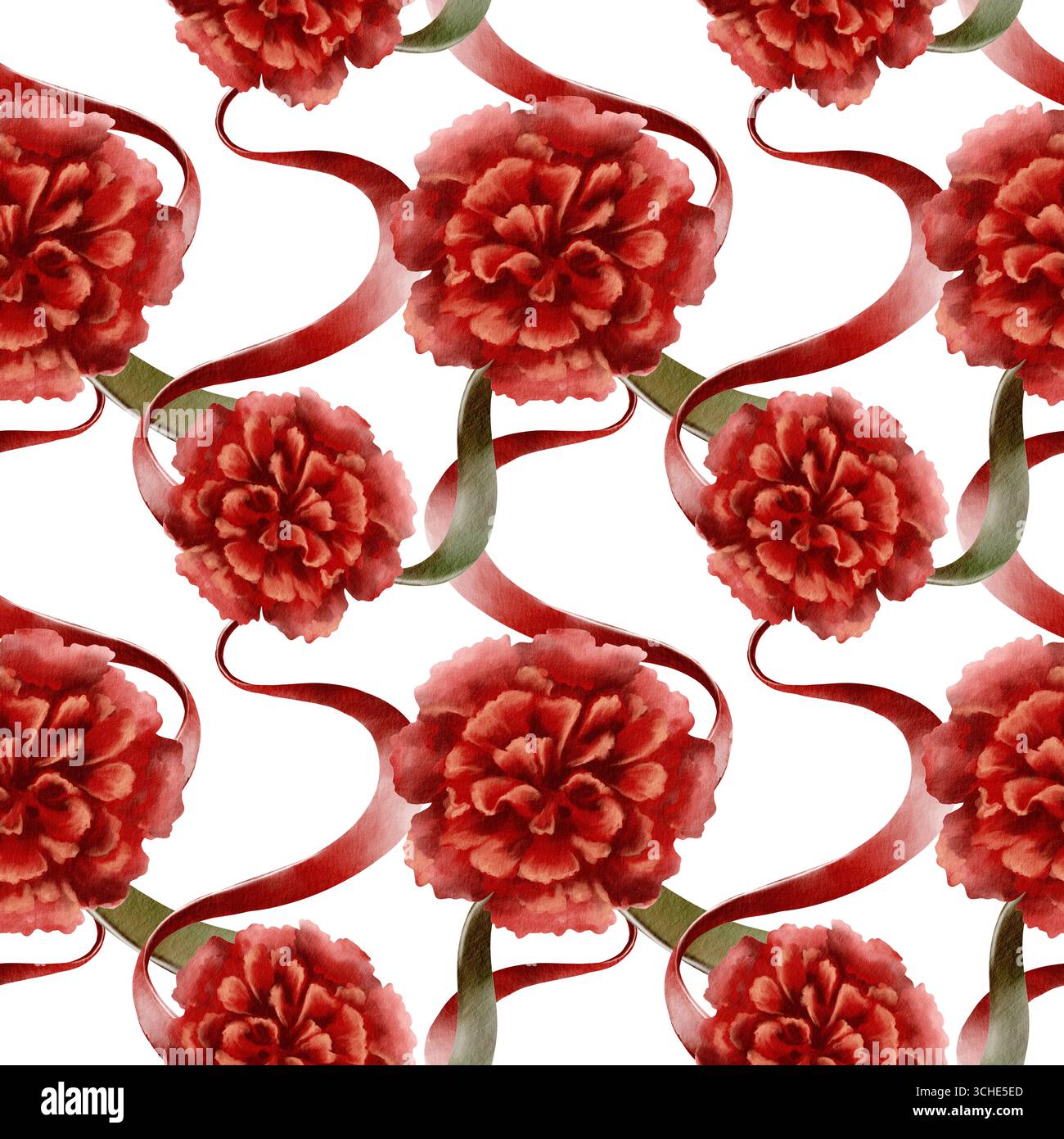 Portuguese revolution of carnations symbols red flower with ribbons ...