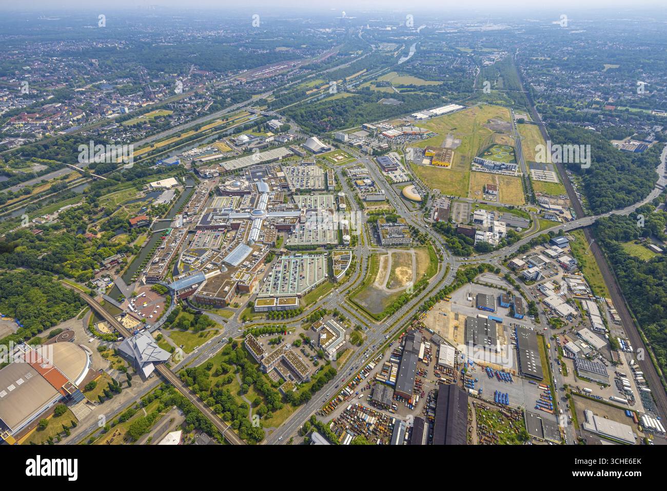 Aerial view, Westfield Centro Einkaufszentrum Neue Mitte, Oberhausen ...