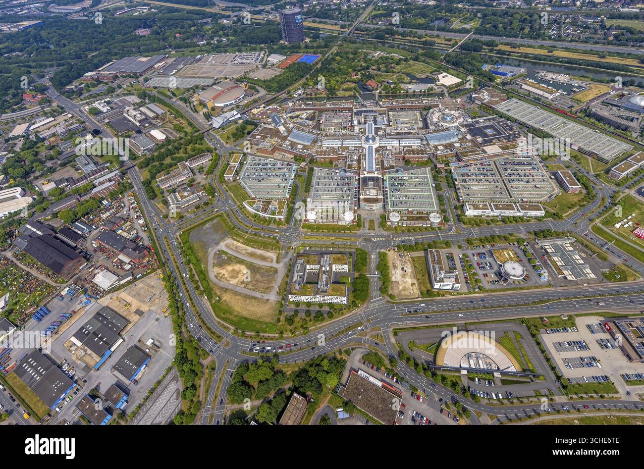 Aerial view, Westfield Centro Einkaufszentrum Neue Mitte, Oberhausen ...