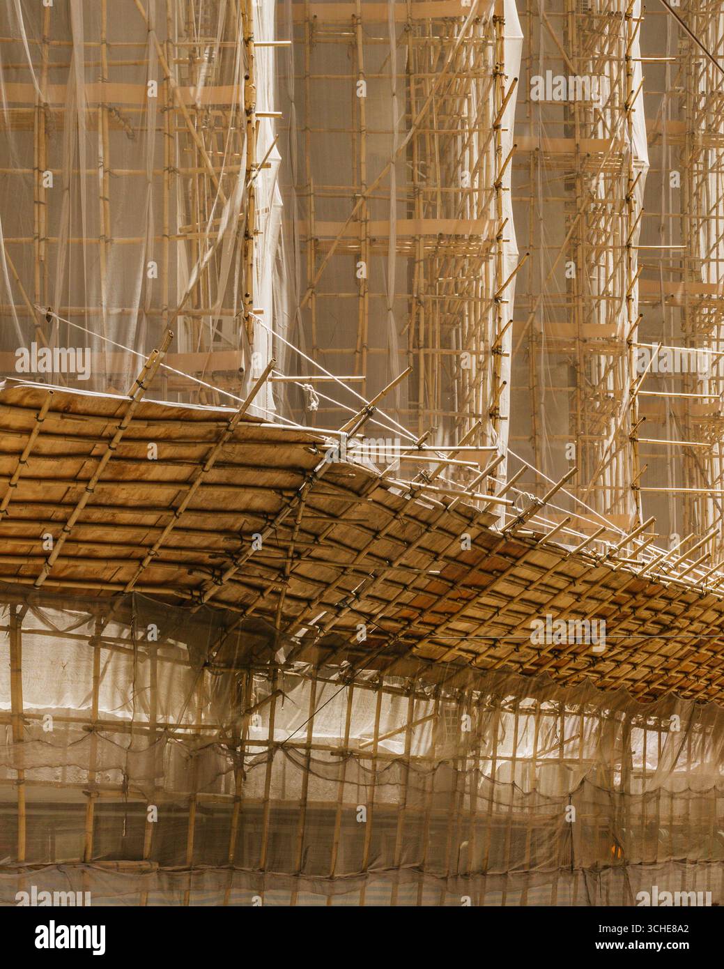 Bamboo scaffolding construction in Hong Kong Stock Photo - Alamy