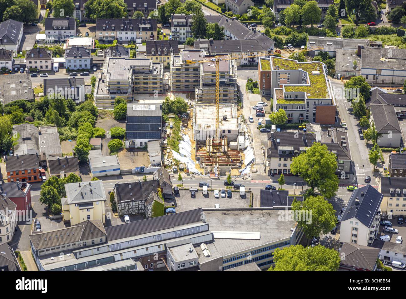 Aerial view, retirement home Domizil Heiligenhaus am Suedring ...