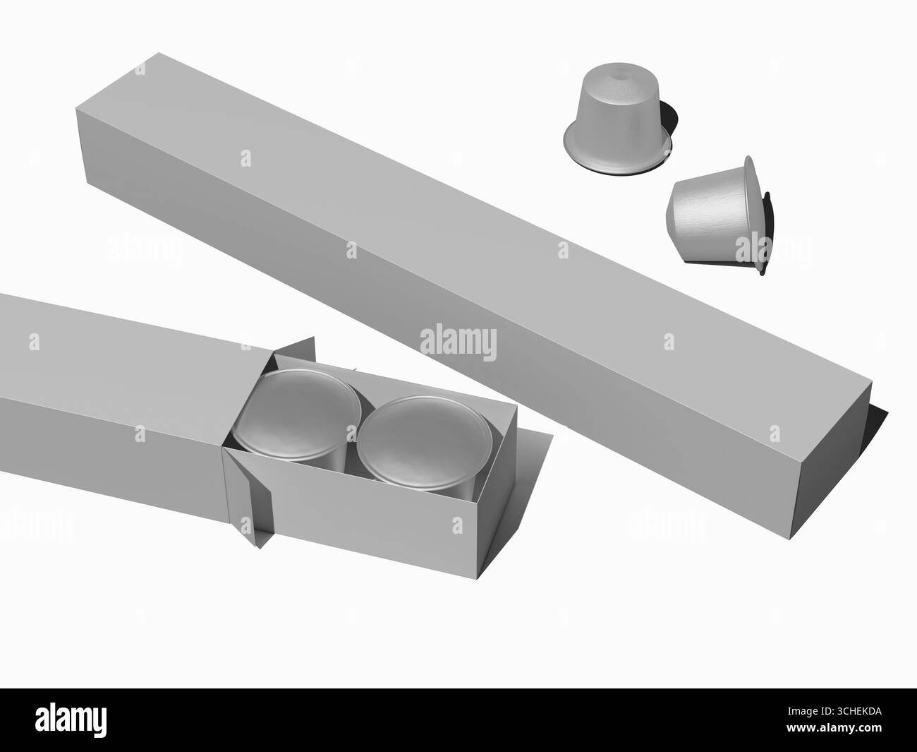 Coffee Capsule Packaging Mockup Stock Photo - Alamy