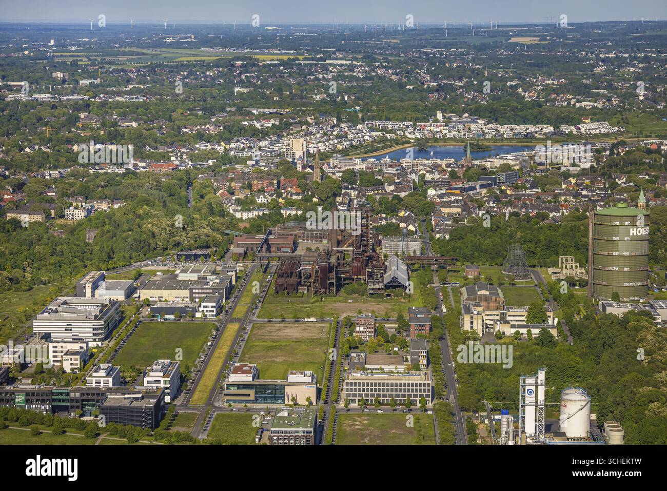 Aerial view, general view technology park and service location ...