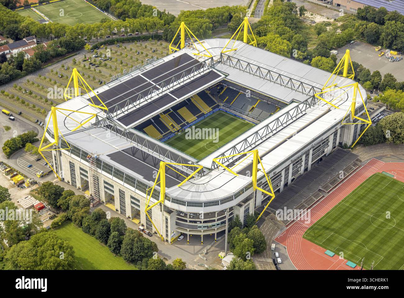 Aerial view, Signal Iduna Park Bundesliga stadium BVB 09 Borussia ...