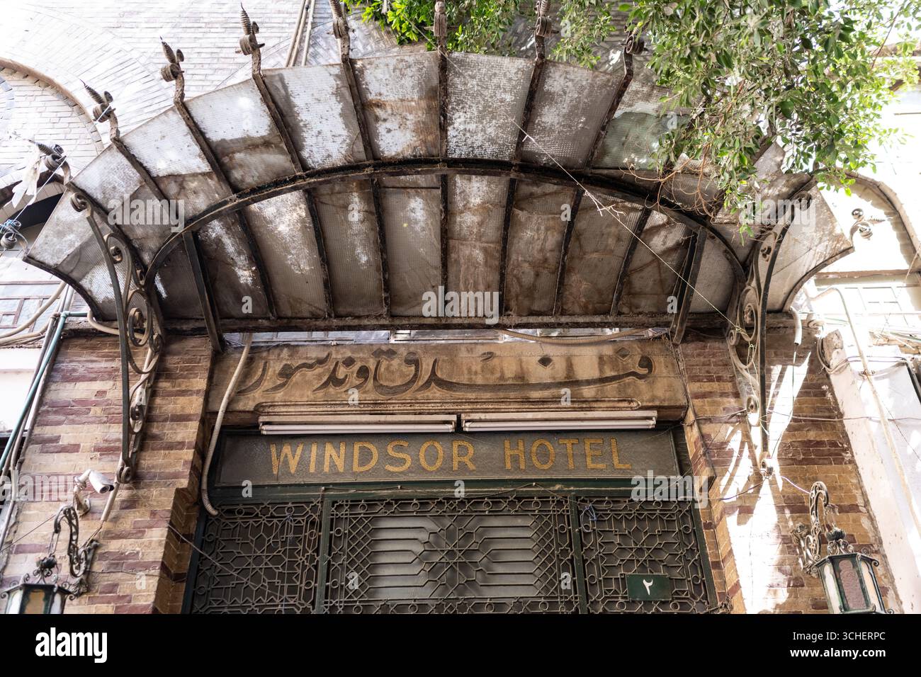 Cairo, Egypt. April 3rd 2025. The closed entrance door to the historic ...