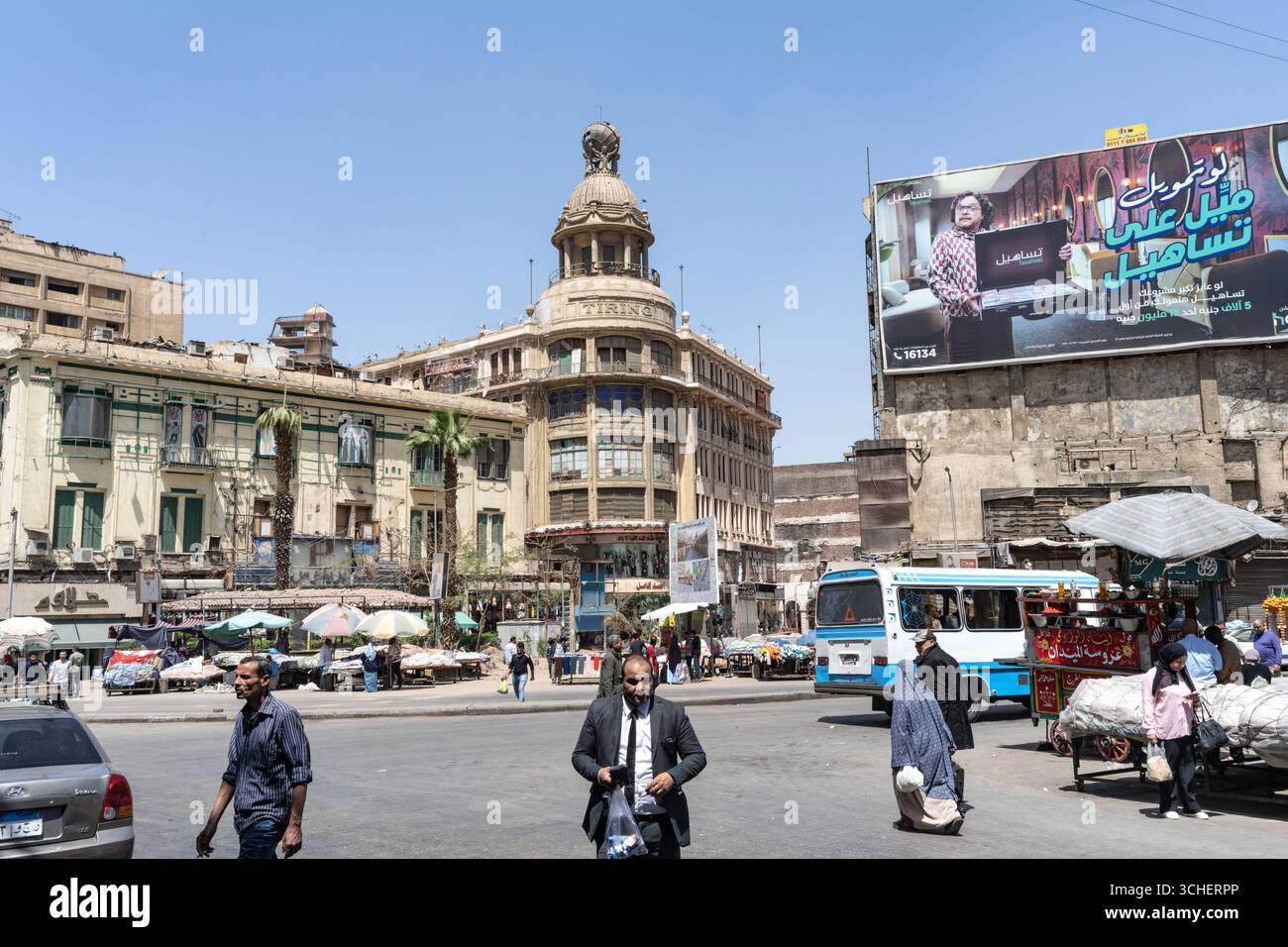 Cairo, Egypt. April 3rd 2025. The architecture of downtown Cairo and ...
