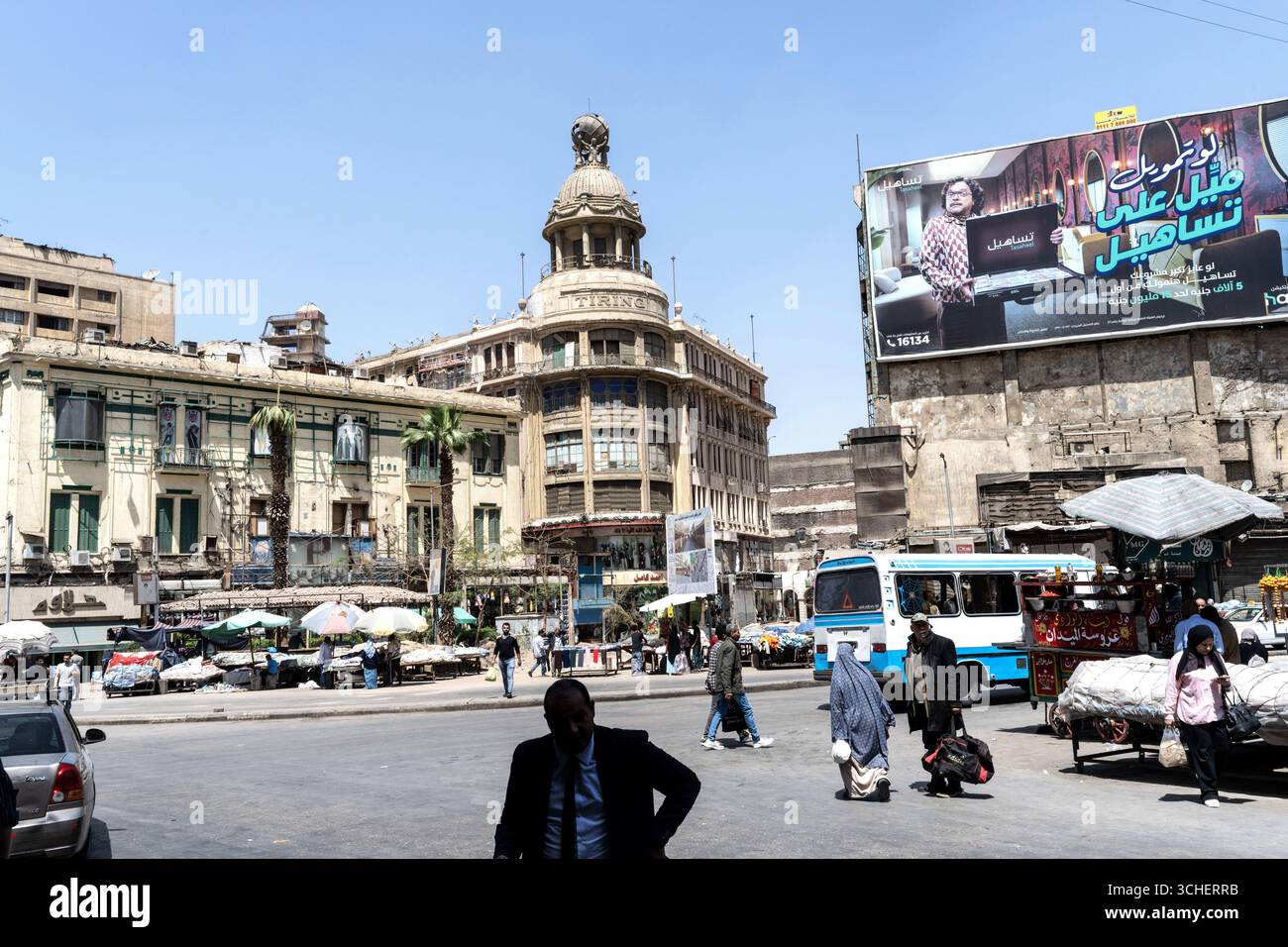 Cairo, Egypt. April 3rd 2025. The architecture of downtown Cairo and ...