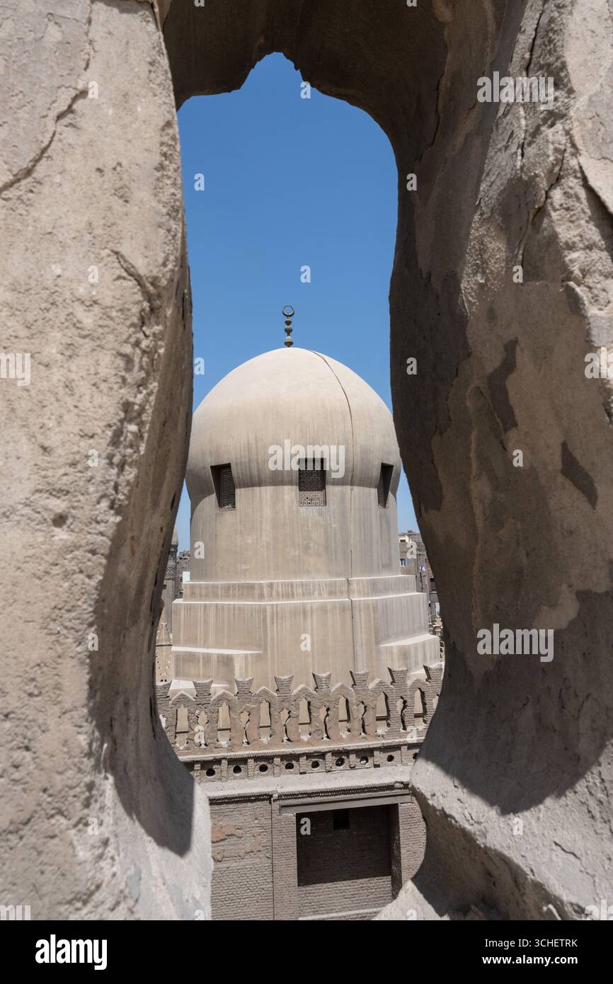 Mamluk dome of Madrasa of Sarghatmish and Nasiri Mosque complex, a ...