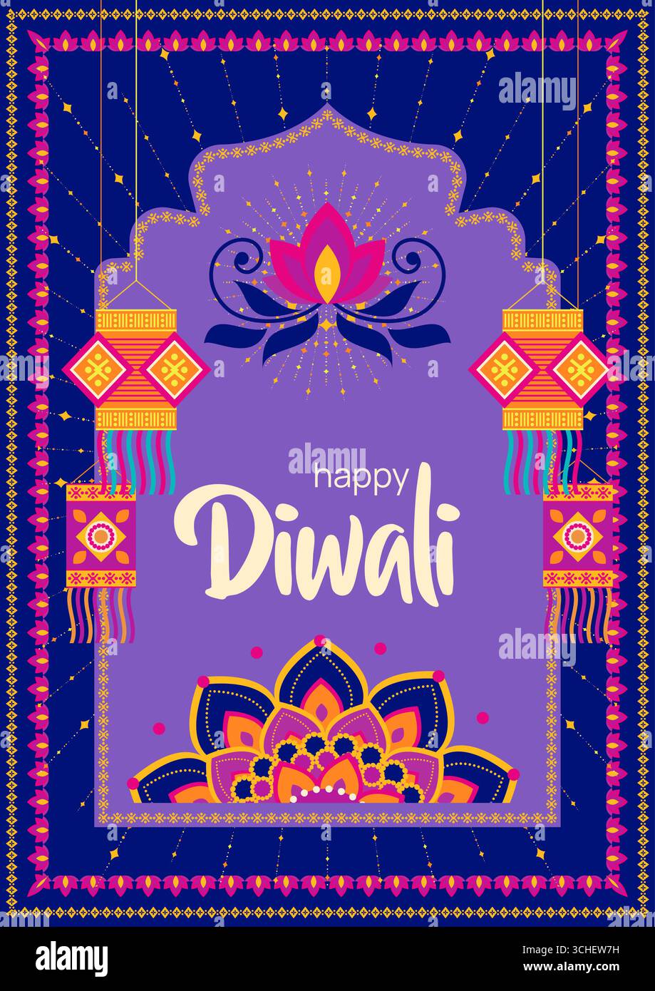 Lotus lantern festival in Stock Vector Images - Alamy