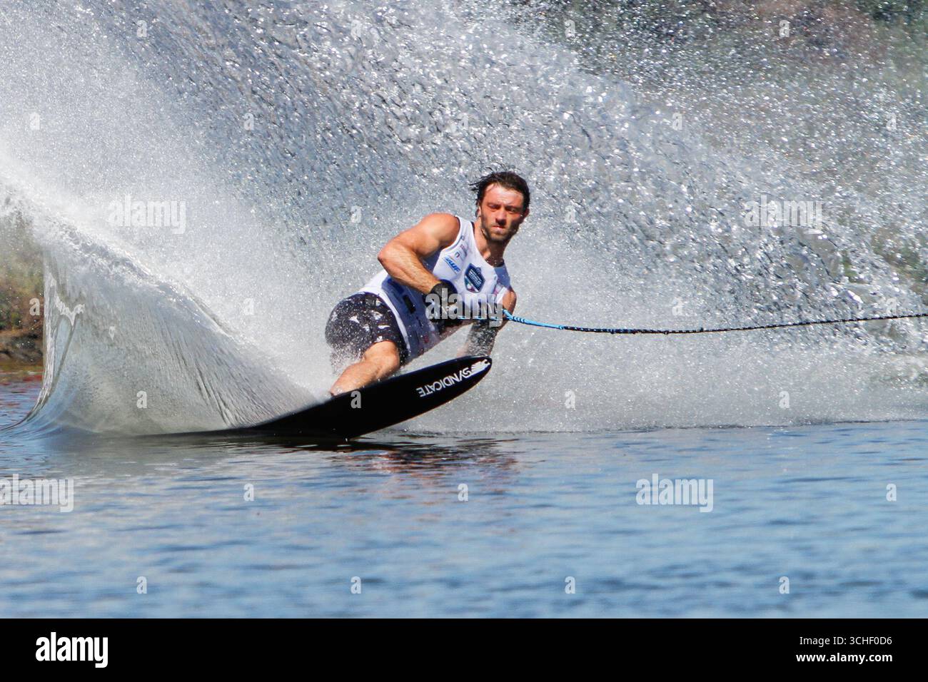 Recetto, Italy. 31st August 2025. Sacha Descuns of France competing in ...