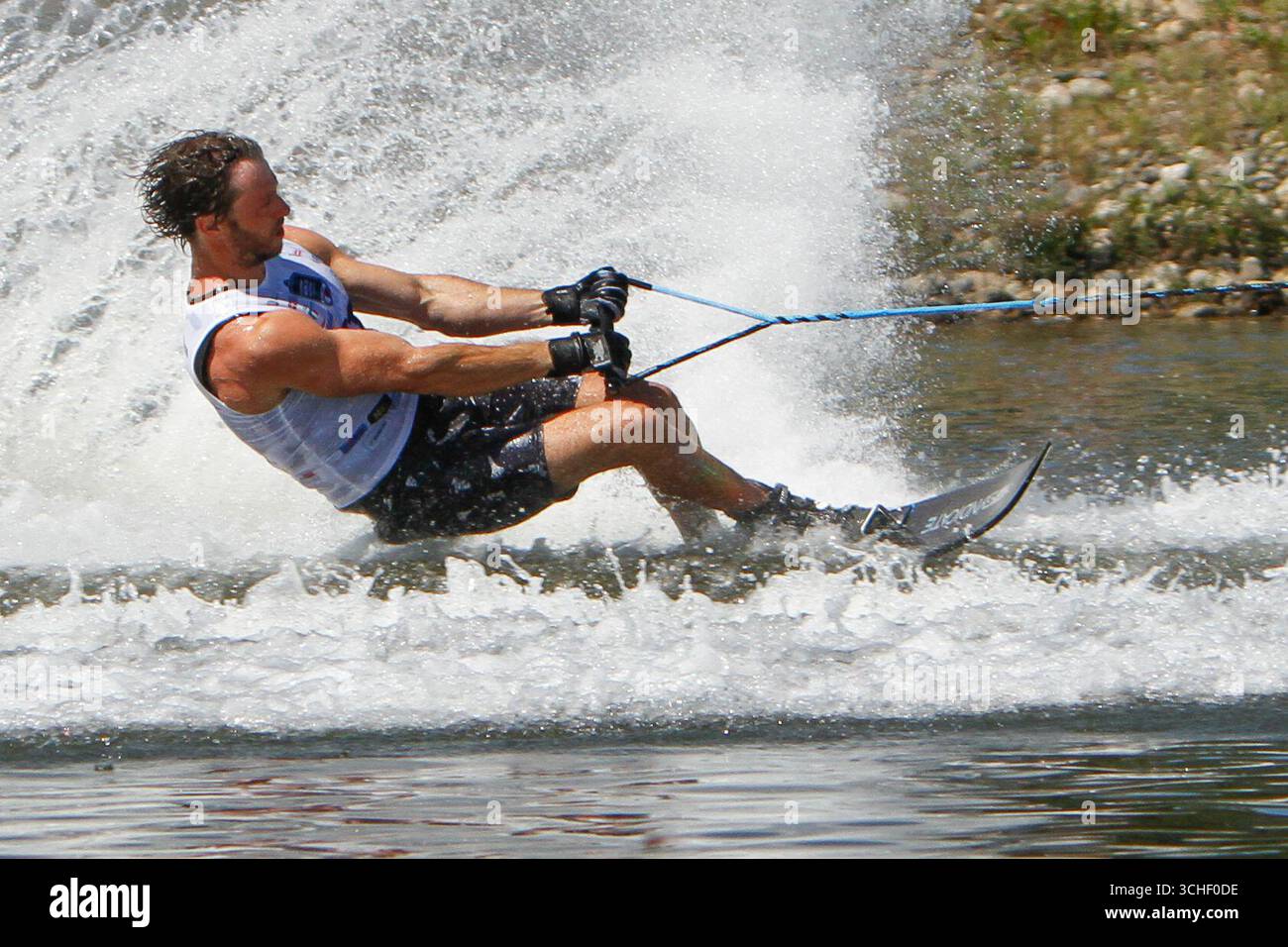 Recetto, Italy. 31st August 2025. Sacha Descuns of France competing in ...